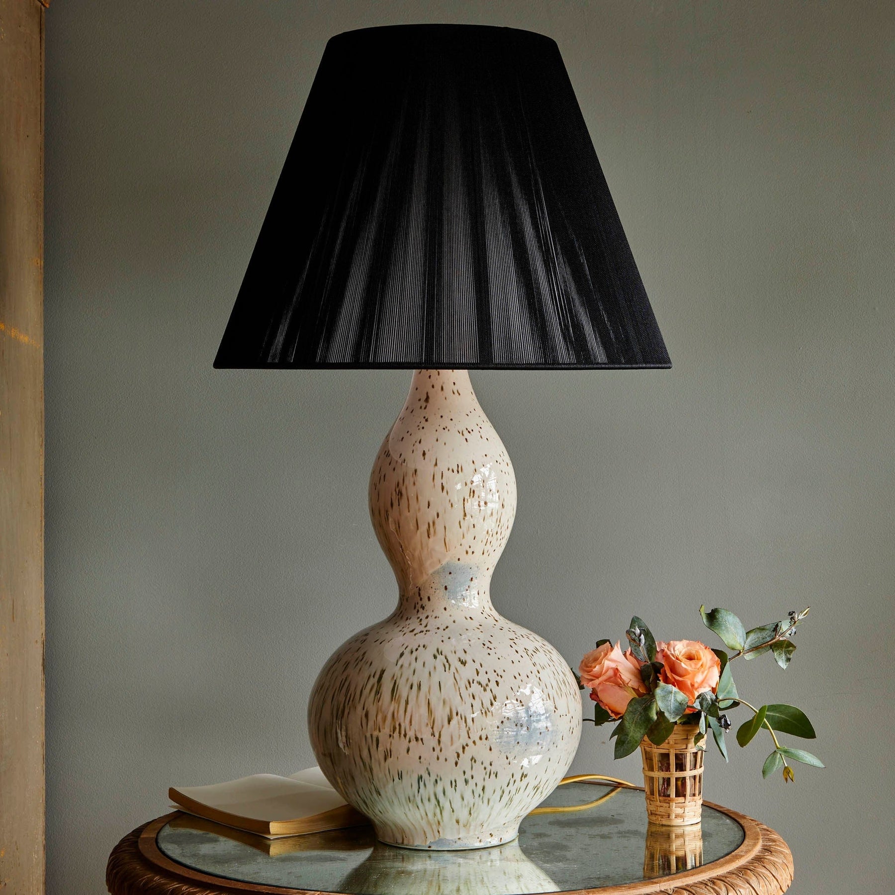 Double Gourd Brown Speckled Lamp | THE HUNTRESS NY – The Huntress New York